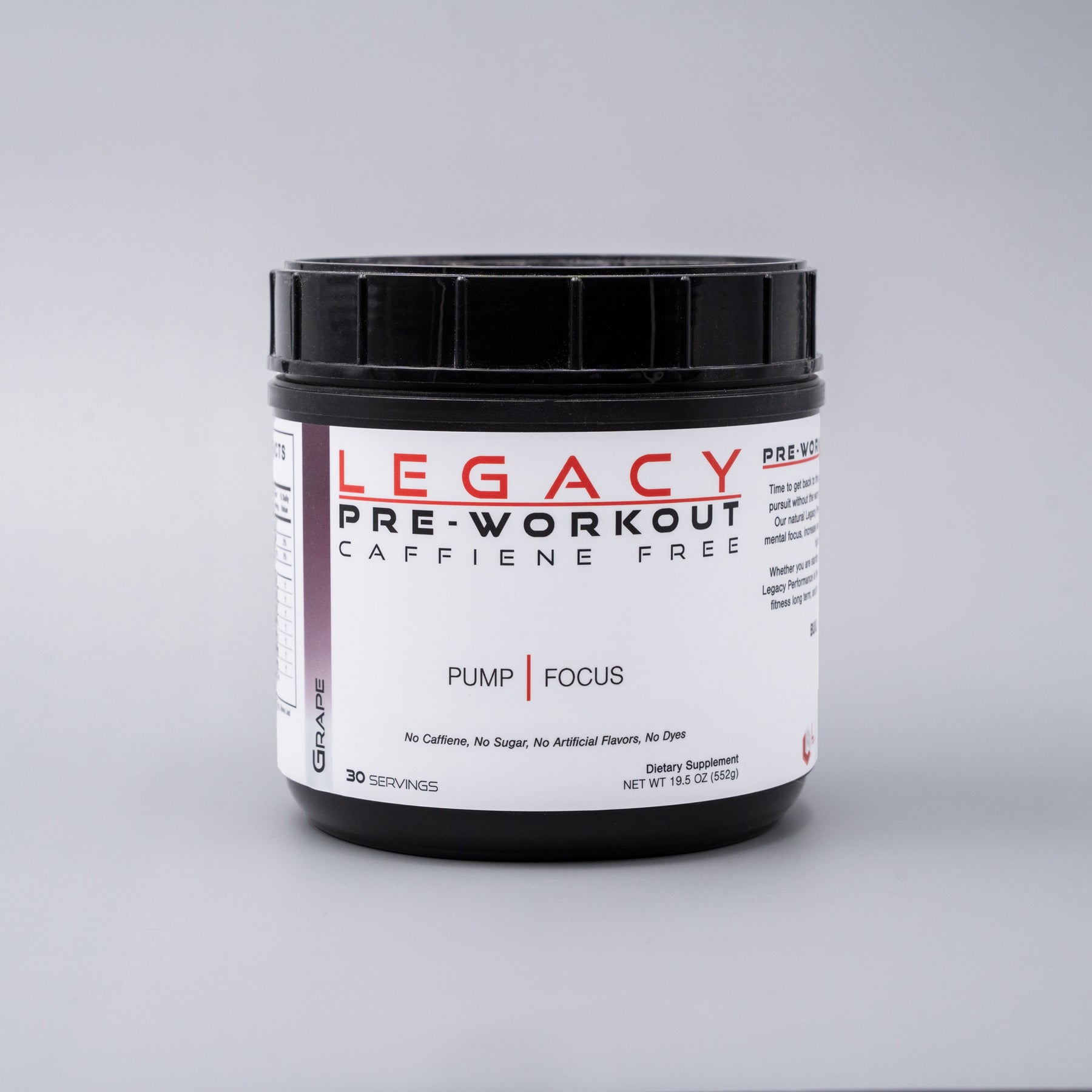 Legacy Pre-Workout | 30 Servings | Natural Energy – Legacy Performance